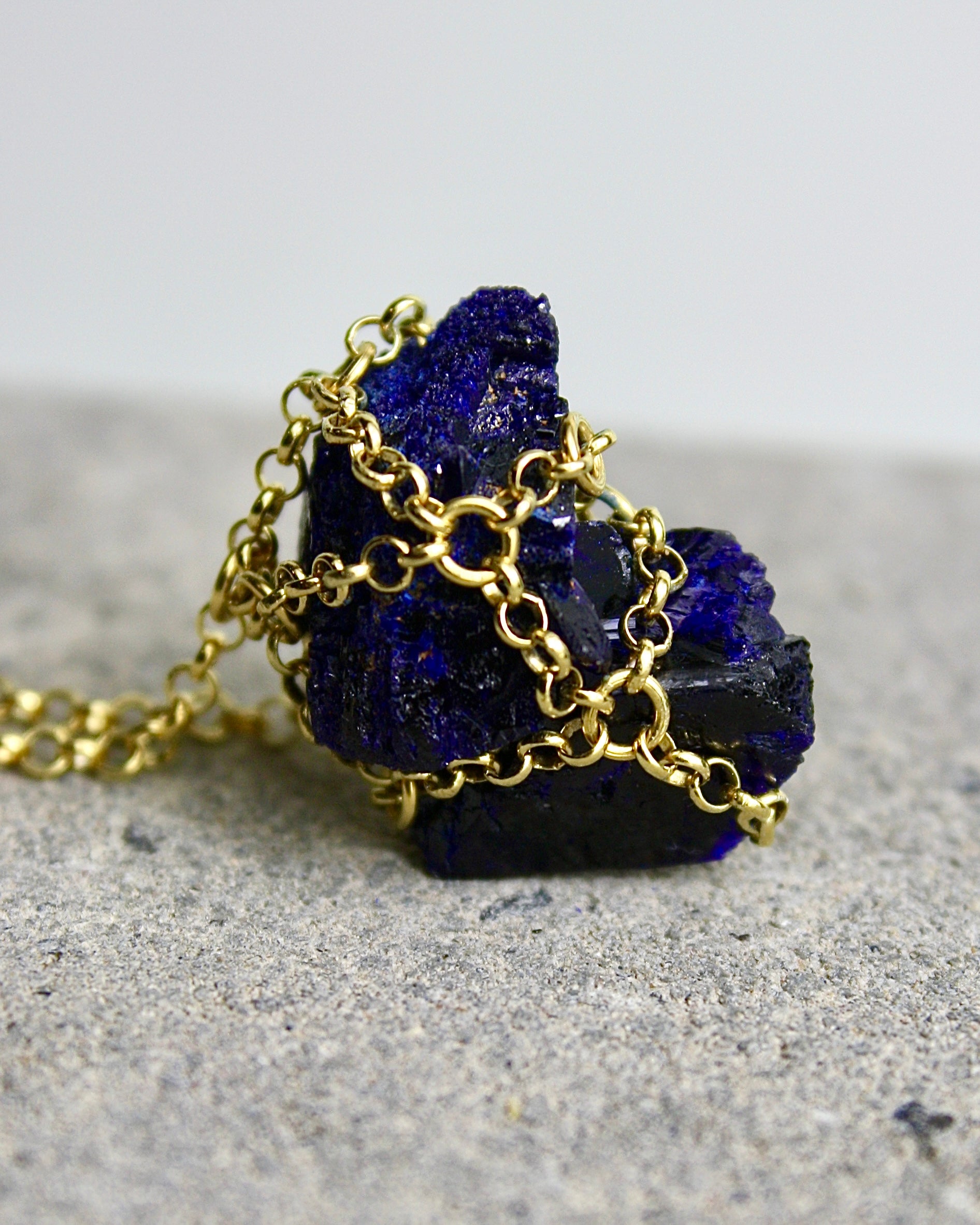 Elevate Your Style and Make a Statement With This Unique Caged Azurite ...